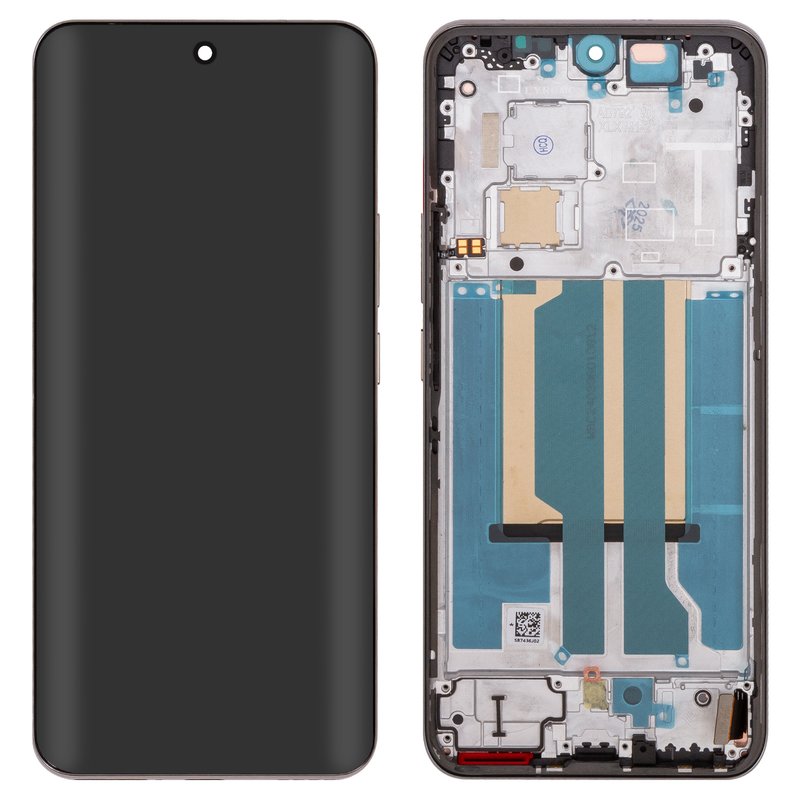 LCD compatible with Realme 13 Pro Plus, (golden, with frame, Original ...